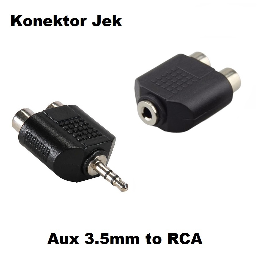 Jual Jack Konektor Y Aux Mini Stereo 3.5mm to 2 RCA | Shopee Indonesia