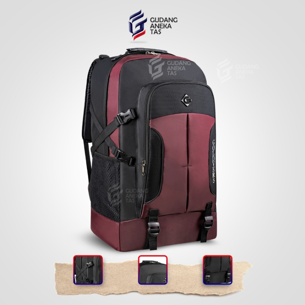 Jual Tas Ransel Carrier GOLDVERS Backpack Pria Jumbo 60 L Parasut LC ...