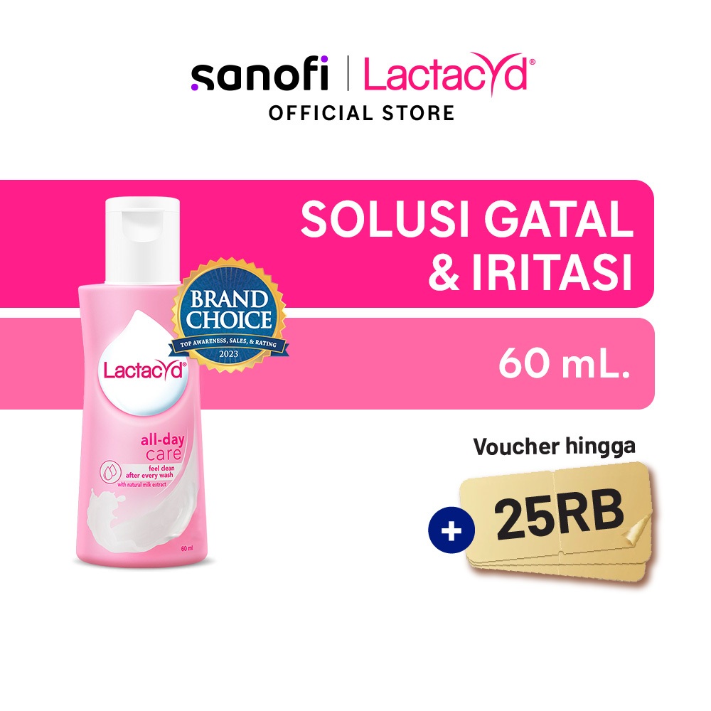 Jual Lactacyd All Day Care Feminine Wash 60mL - Pembersih Kewanitaan untuk Melindungi dari Gatal ...