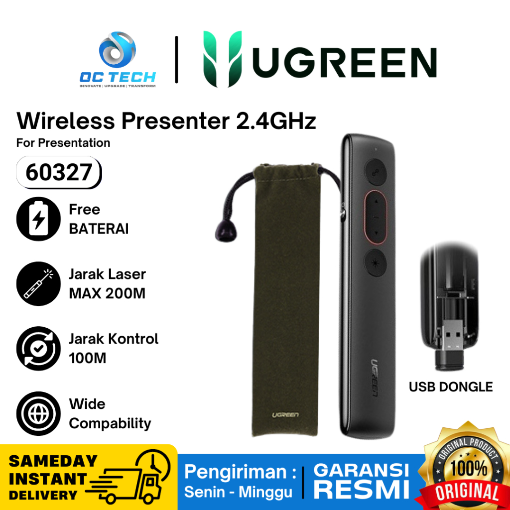 Jual Wireless Presenter 2.4ghz Laser Remote Control Laser Pointer ...