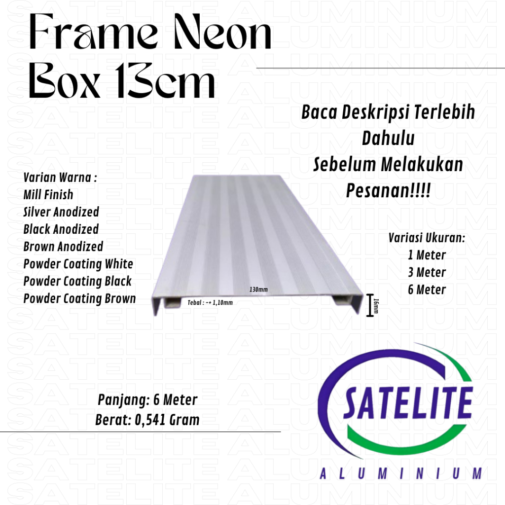Jual FRAME NEON BOX ALUMINIUM RANGKA NEON BOX BAHAN NEON BOX FRAME NEON ...