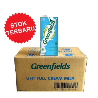 Jual Greenfields Susu UHT Full Cream 1 Dus Isi 12 Pack X 1 Liter | Shopee Indonesia