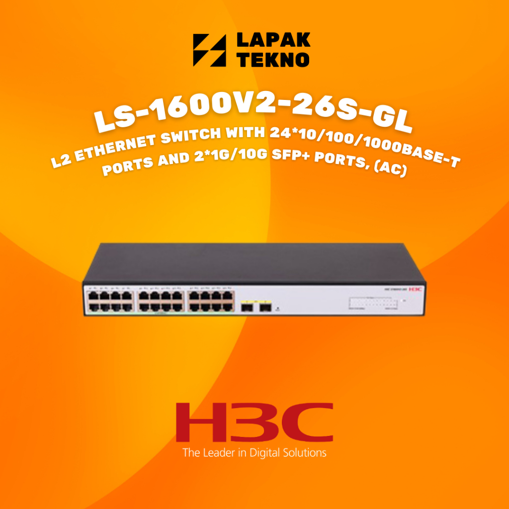 Jual H3C LS-1600V2-26S-GL L2 Ethernet Switch with 24*10/100/1000BASE-T ...