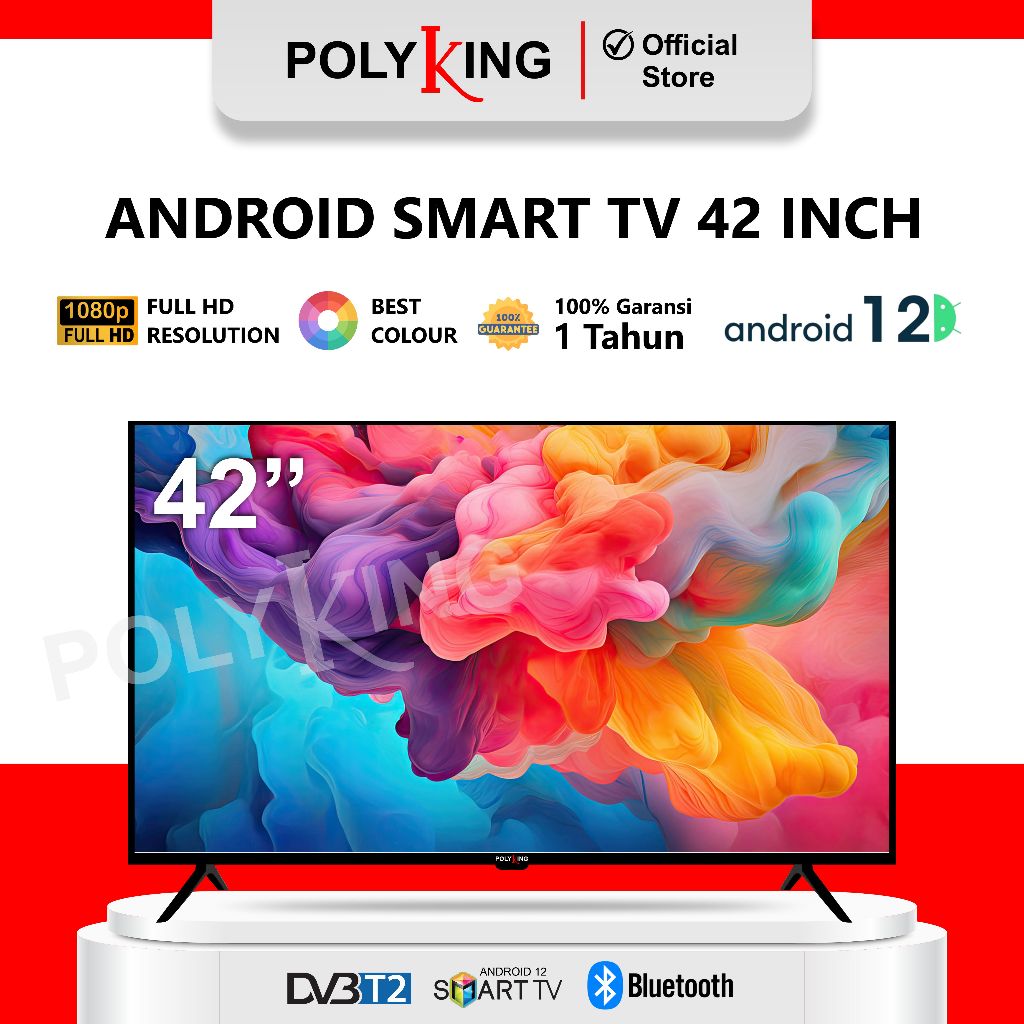 Jual FREE BRACKET!! POLYKING SMART TV LED TV OS ANDROID 42 INCH - GARANSI RESMI 1 TAHUN ( 1 YEAR ...