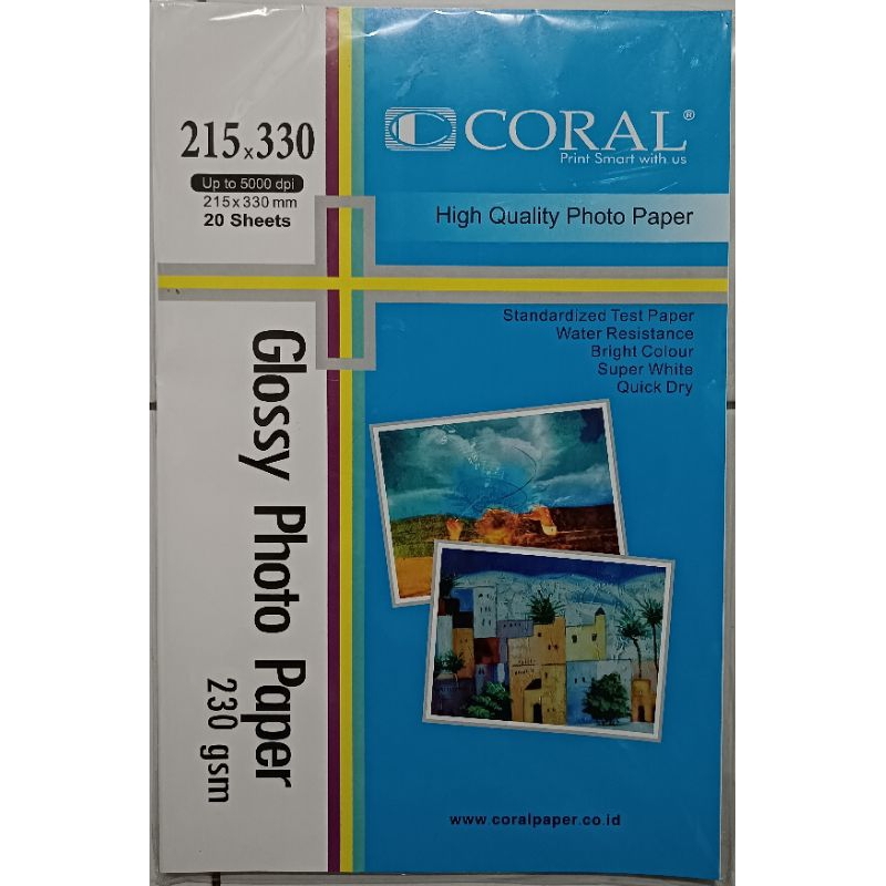 Jual CORAL GLOSSY PHOTO PAPER 230G F4 | Shopee Indonesia