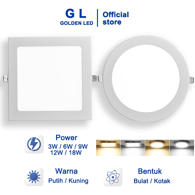 Jual GL Lampu Downlight LED Panel Light desain Slim | Shopee Indonesia