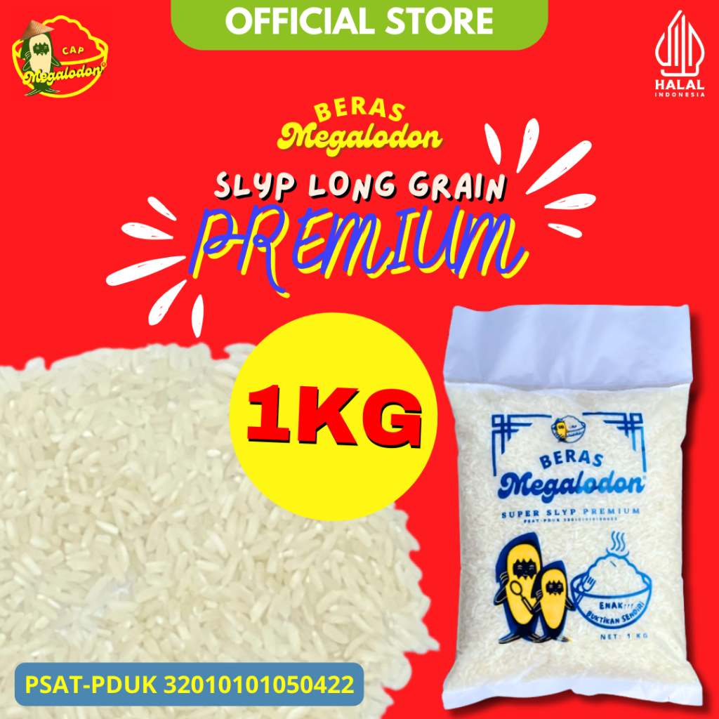 Jual Beras Cap Megalodon Premium 1 Kg GRATIS HADIAH JEPITAN AESTHETIC ...