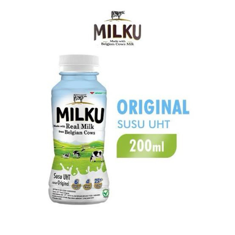 Jual Milku Original / Milku Susu UHT rasa Original 200ml 1 dus isi 12 ...