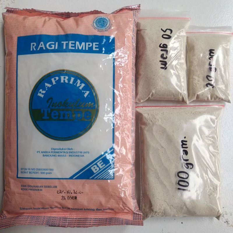 Jual Ragi Tempe Raprima kemasan Repack 20 gram | 50 gram | 100 gram ...