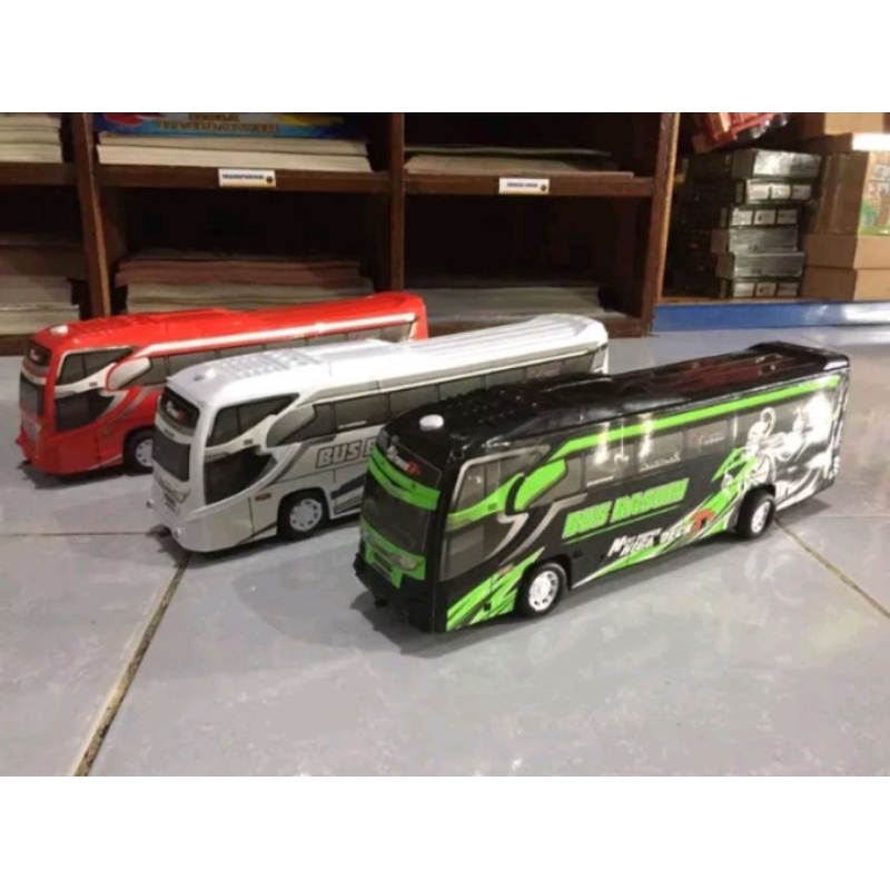 Jual Mainan Bus Basuri Telolet Bis Travel Roda Friction Nyala Suara Dan ...