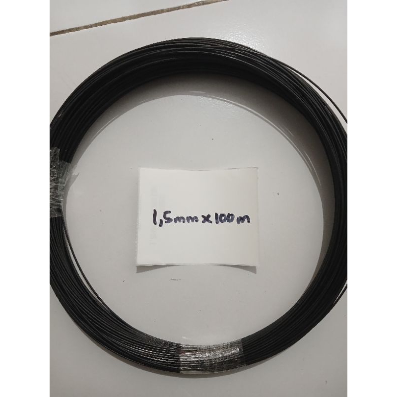 Jual Ruji fiber hitam 1.5mm x 100m | Ruji sangkar fiber ukuran 1.5mm ...
