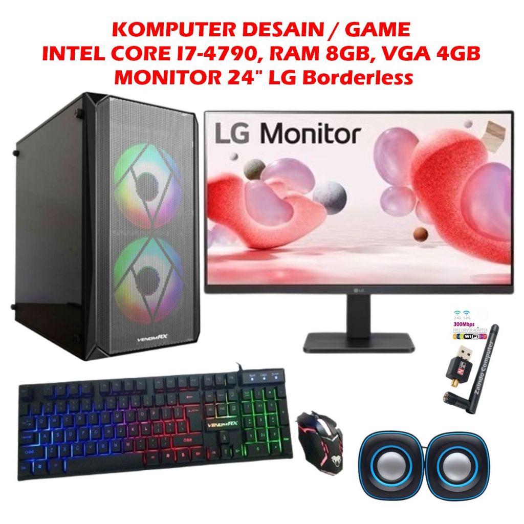 Jual PAKET KOMPUTER GAMING INTEL CORE I7-4790 GEN 4 HASWELL SOCKET 1150 ...