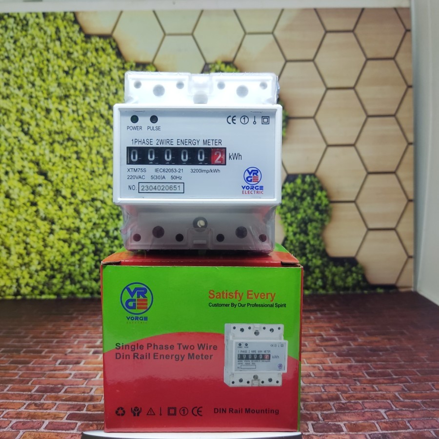 Jual kwh meter ANALOG XTM75S energy meter VORGE 1phase 1 phase GARANSI 2 TAHUN | Shopee Indonesia