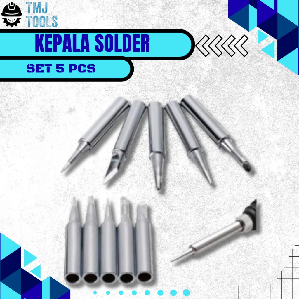Jual Kepala Solder SET 5 Pcs Mata Iron 900M Soldier Metal Tips Station Listrik Solder Timah ...