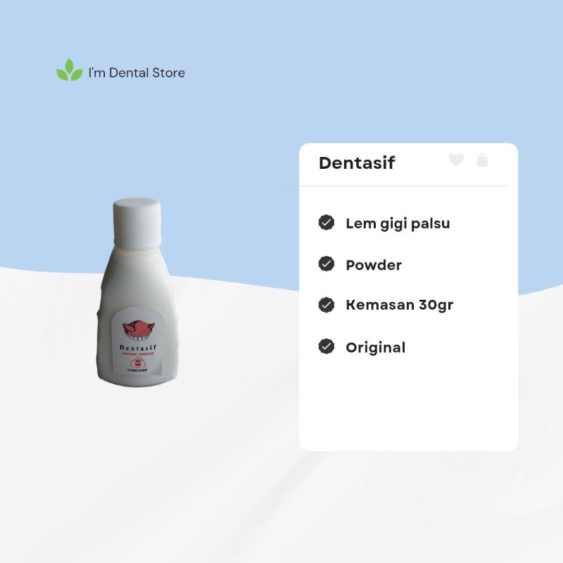 Jual DENTASIF LEM GIGI PALSU PERMANEN ORIGINAL COMPOSITE PEREKAT TAMBAL ...