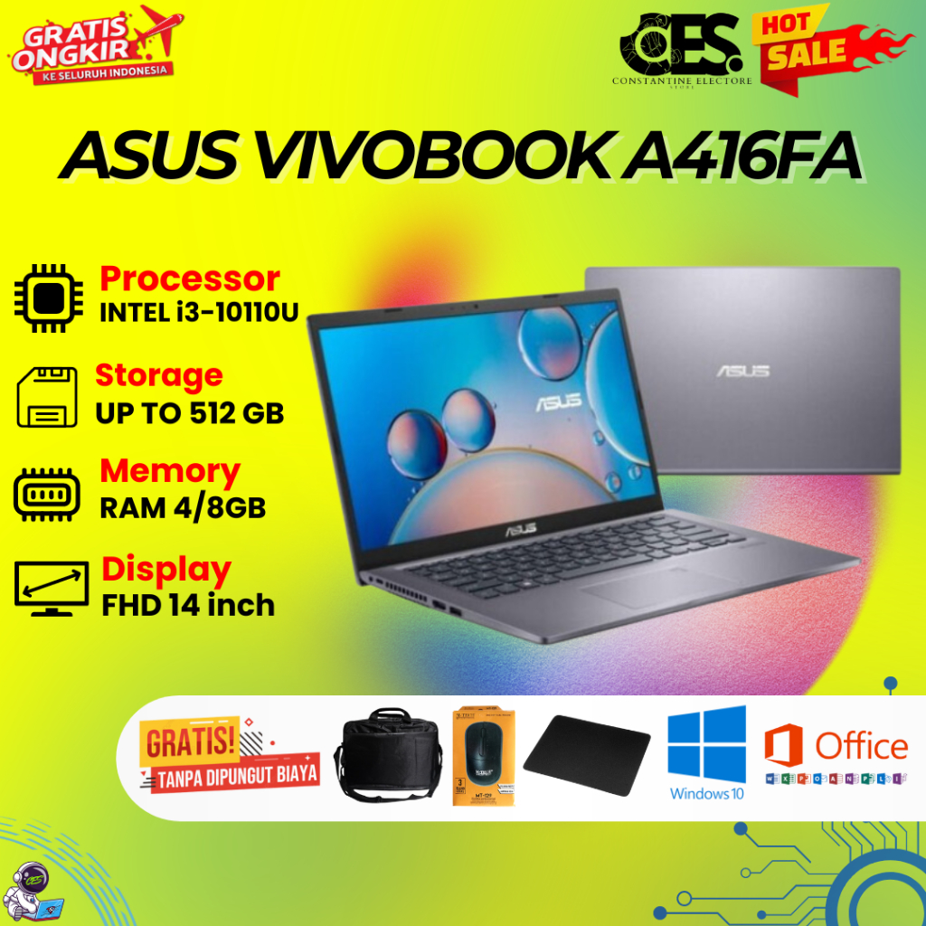 Jual Asus Vivobook A416FA - INTEL CORE i3-10110U - RAM 8GB - SSD 512GB ...