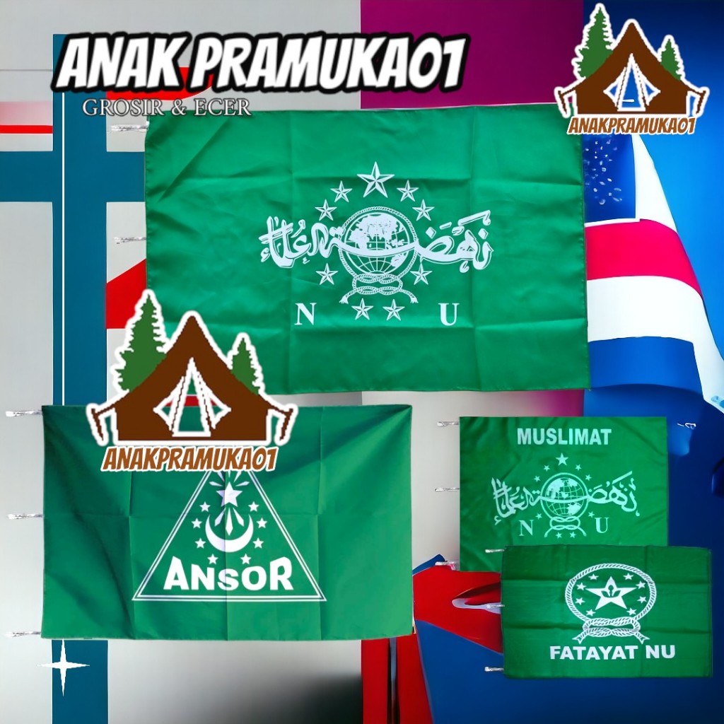 Jual Bendera ansor / bendera NU / bendera fatayat / bendera muslimat ...