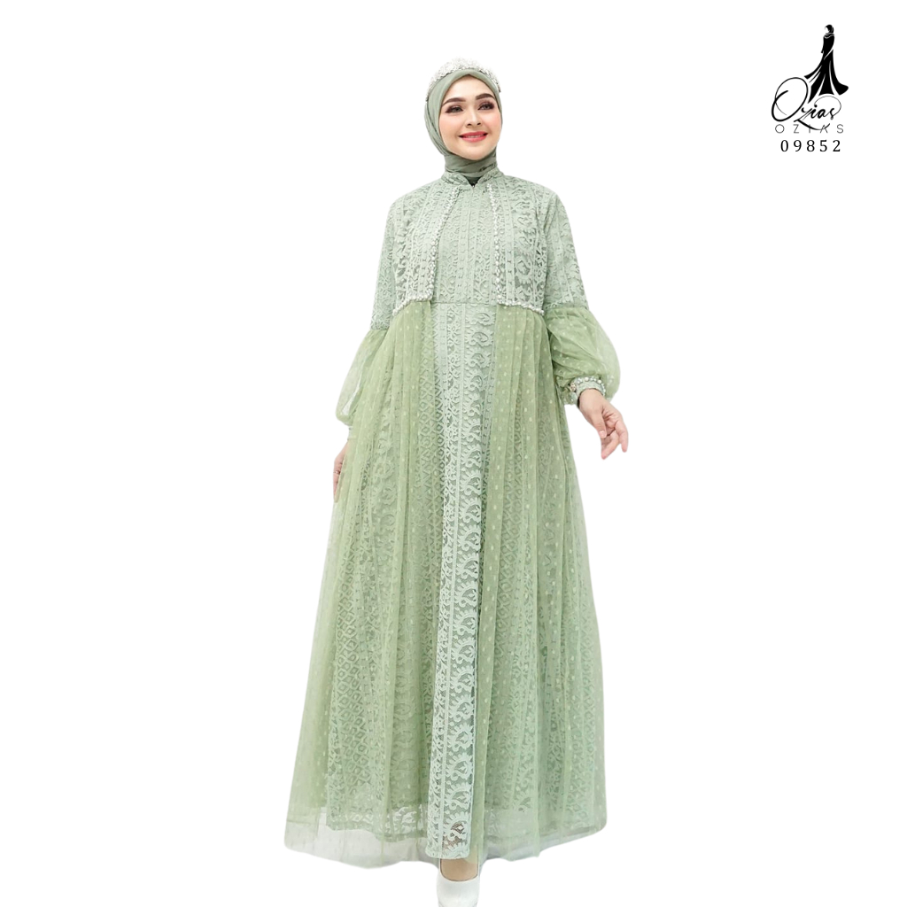 Jual Ozias - Gamis Brokat Kagura 09852 LD 105 120 I Gamis Kondangan Cantik I Gamis Muslimah ...