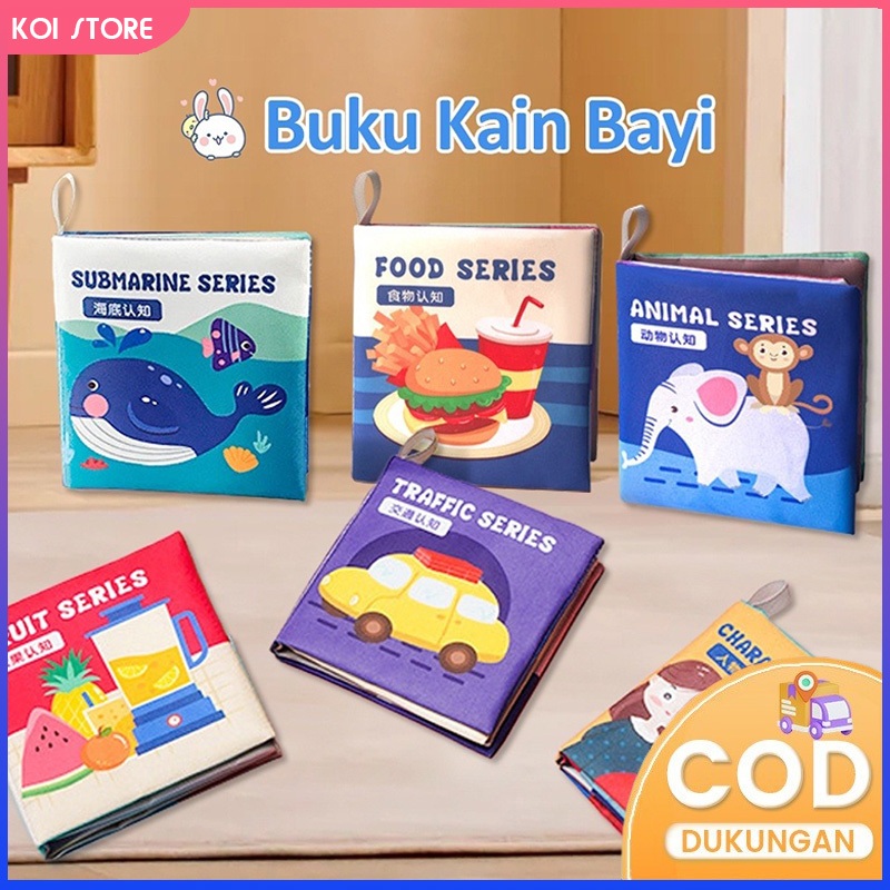 Jual KOI STORE Buku bantal edukatif mainan bayi Soft book kecil buku ...