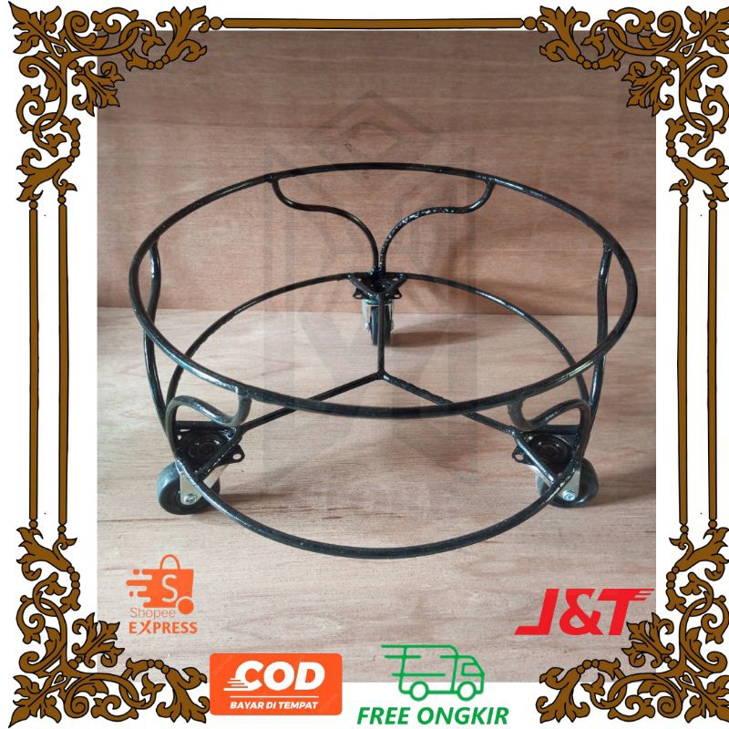 Jual Rak Besi Galon Dengan Roda Karet Bahan Besi Beton UK. 6 mm ...