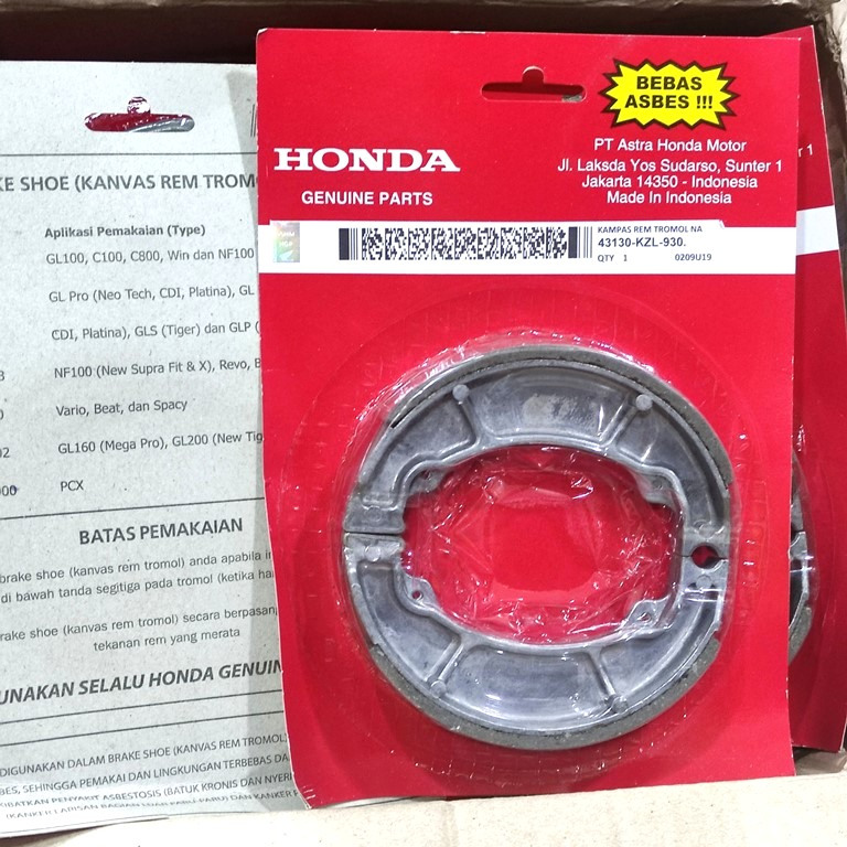 Jual (81F) KAMPAS REM KZL Kanvas Rem Belakang Vario Beat Fi Scoopy ...