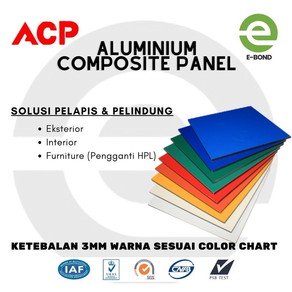 Jual Ebond ACP 3 mm PE 1220 x 2440 mm - Solid | Shopee Indonesia