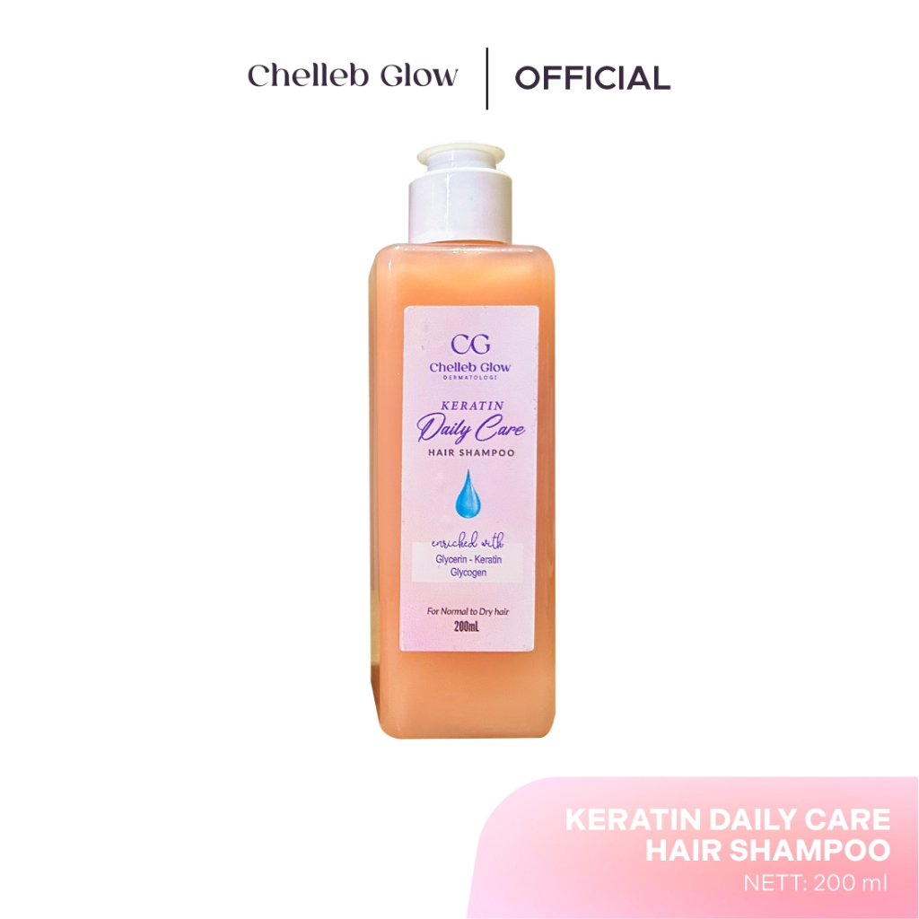 Jual Chelleb Glow Keratin Daily Care Hair Shampoo 200ML | Shopee Indonesia