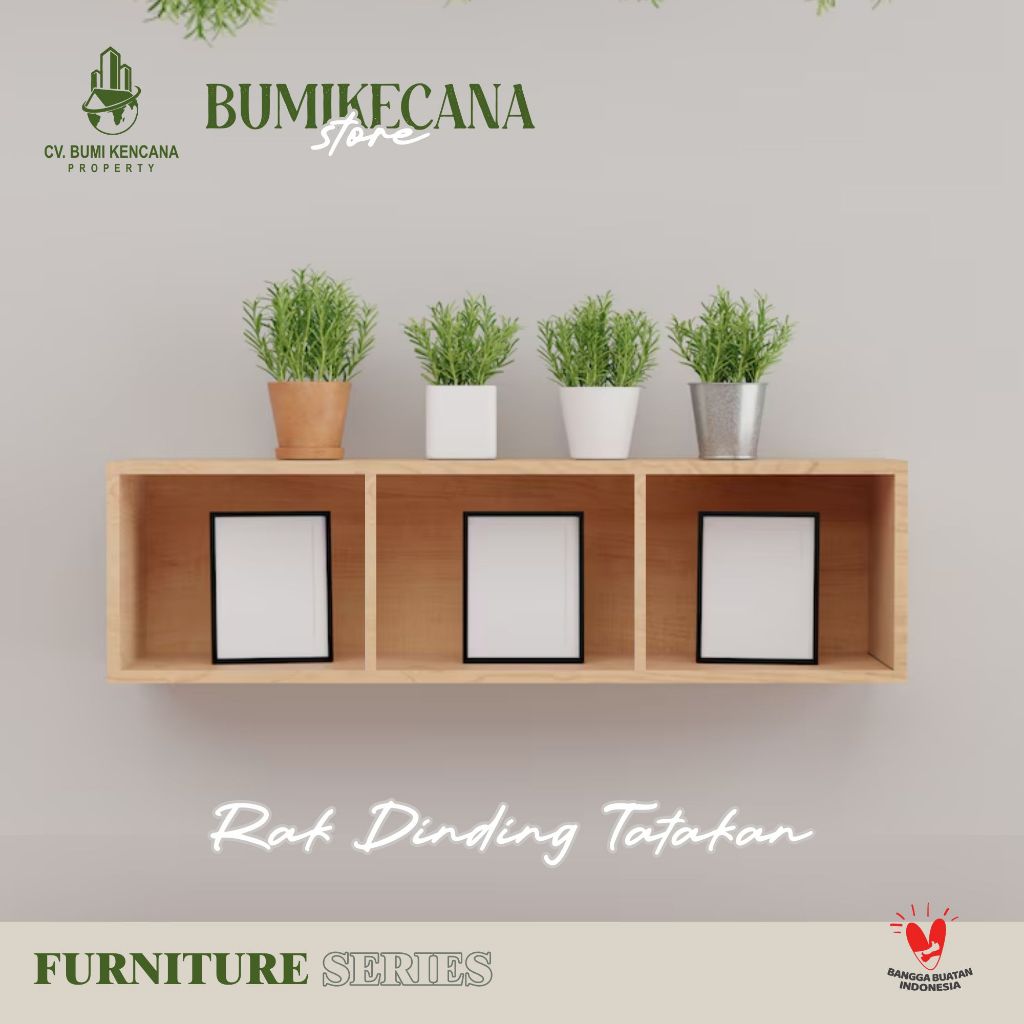 Jual RAK PERSEGI SEKAT 3 | RAK BUKU DINDING | RAK PERSEGI KEKINIAN ...