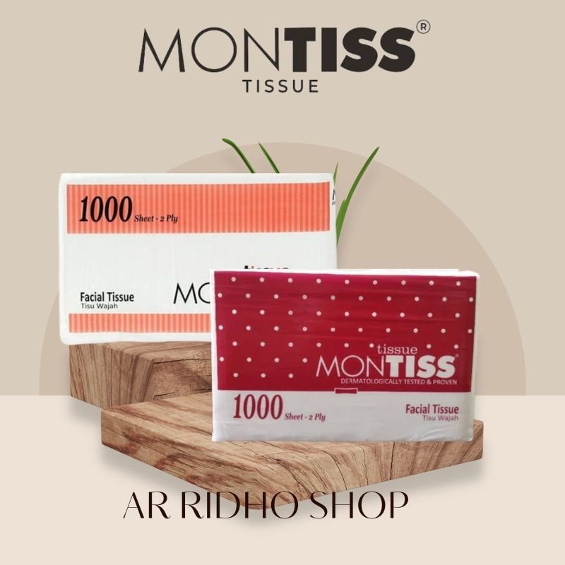 Jual Montiss 1000 sheet facial tissue tissue wajah sheet2 ply gram ...