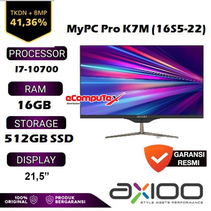 Jual MINI PC AXIOO MYPC PRO K7M (16S5-22) i7-11700 16GB 512GB SSD 21.5" INCH WIN 10 PRO TKDN ...