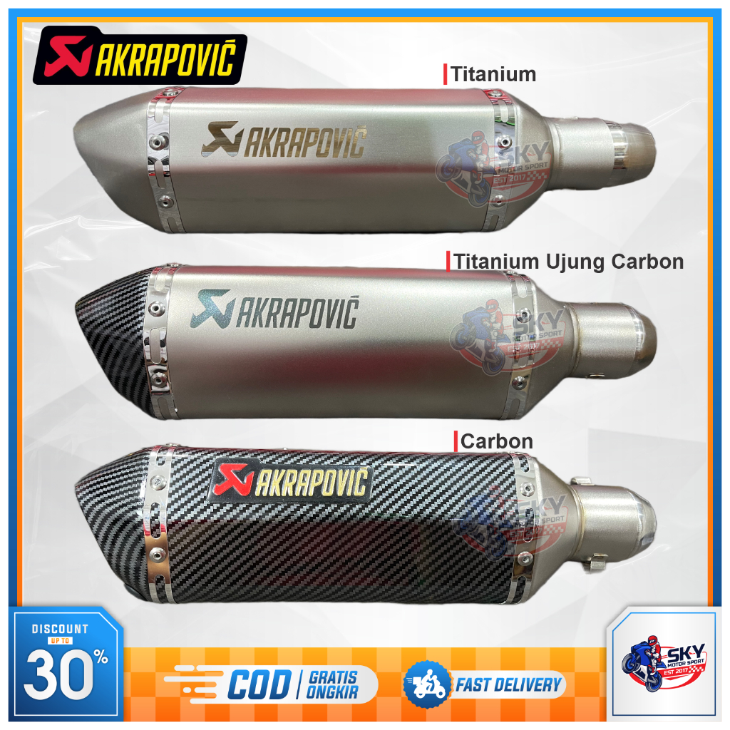 Jual Slencer Knalpot Akrapovic Carbon Titanium 51mm Import Original ...