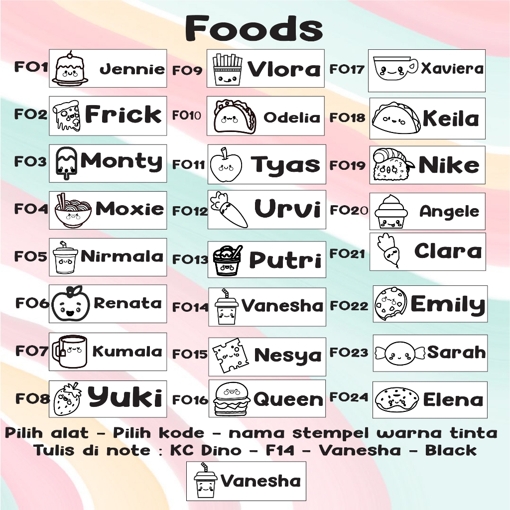 Jual WATERPROOF STAMP/STEMPEL TAHAN AIR/STEMPEL BAJU/CAP NAMA ANAK ...