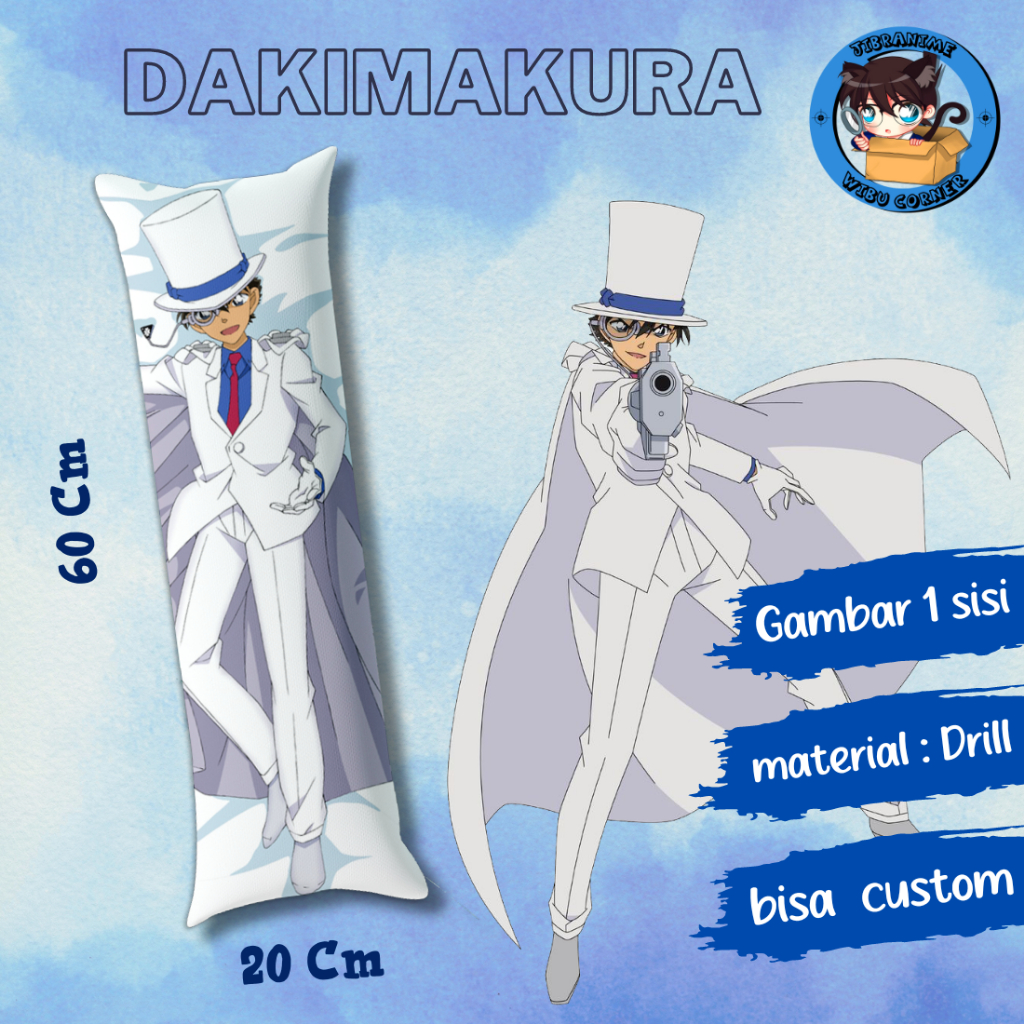 Jual dakimakura / guling kaito kuroba / ukuran 20x60cm / sudah termasuk ...