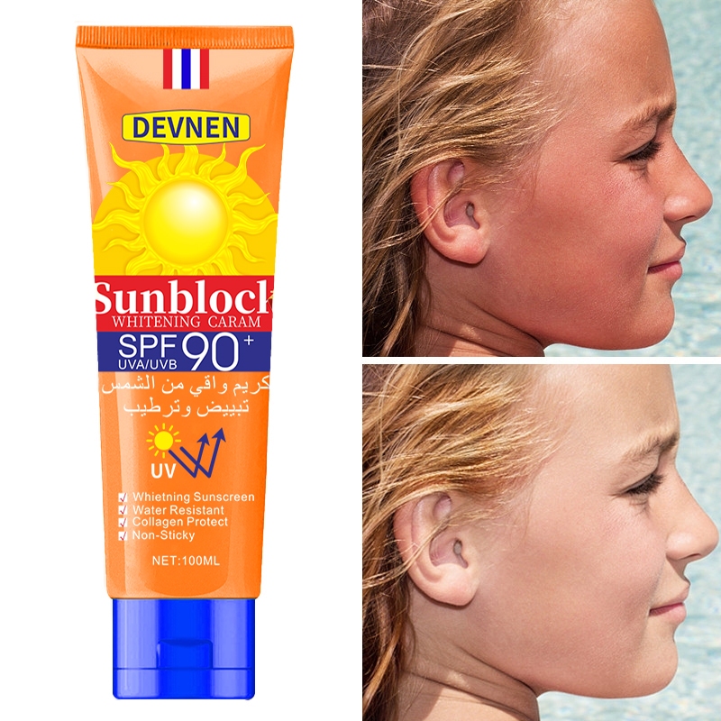 Jual SPF 90 Sunscreen Badan Wajah Krim Sunblock Badan UV Protection ...