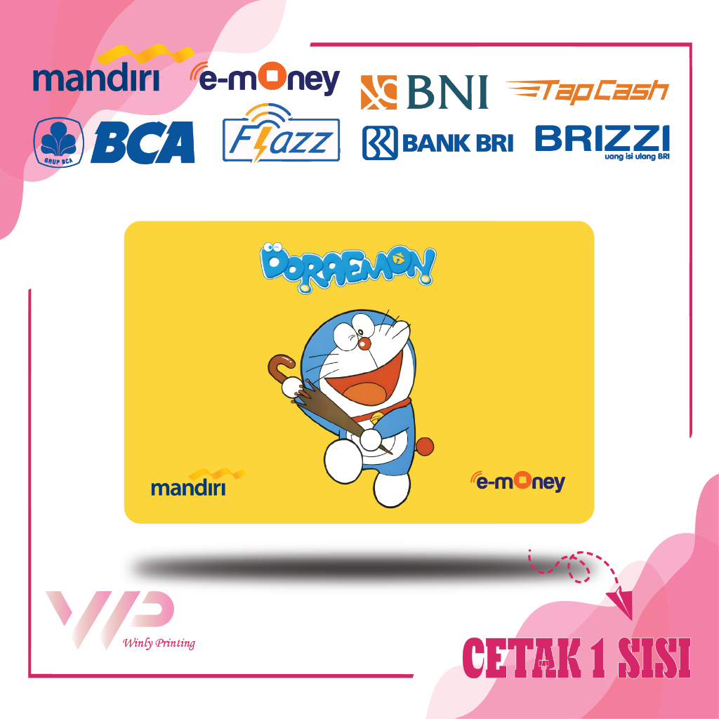 Jual KARTU EMONEY ANIME DORAEMON YELLOW ETOLL MANDIRI FLAZZ BCA GEN 2 ...
