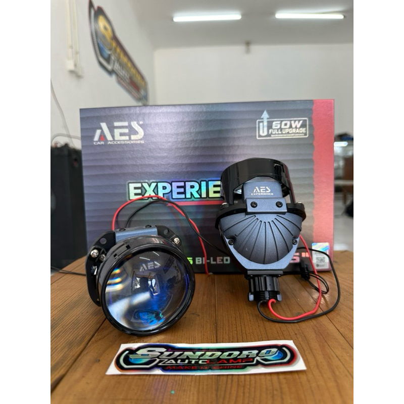 Jual Lampu Biled Motor Mobil AES Turbo SE Experience 2,5inch 60watt Flat cut Off | Shopee Indonesia