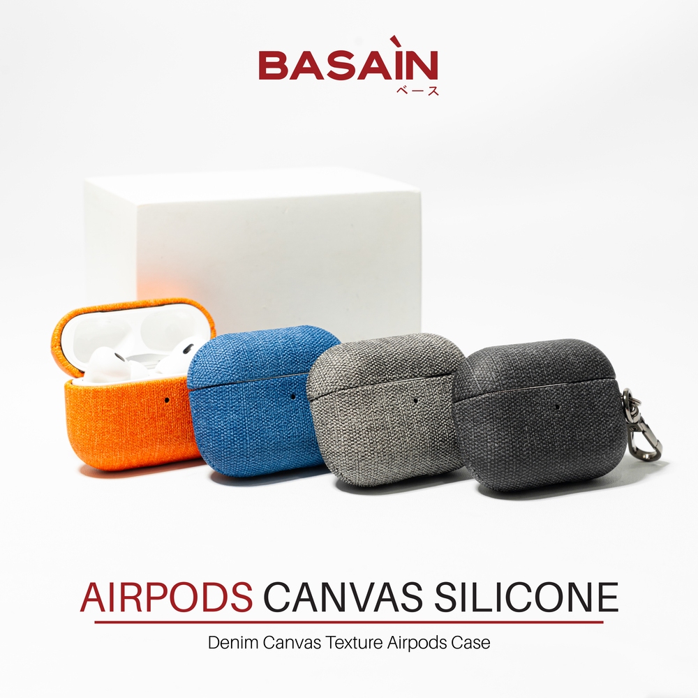 Jual BASAIN Case Apple AirPods Pro 2 Gen Canvas Silicone Cover Casing ...