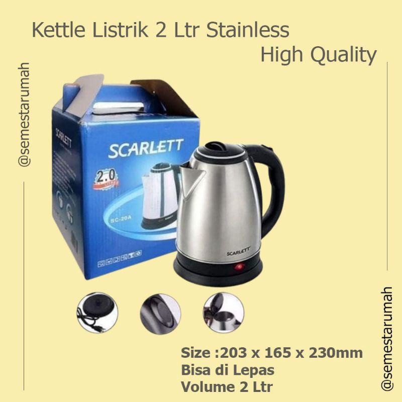 Jual Kettle Listrik 2Lt Kettle Listrik Hotel Kettle Dapur Kettle Kopi ...