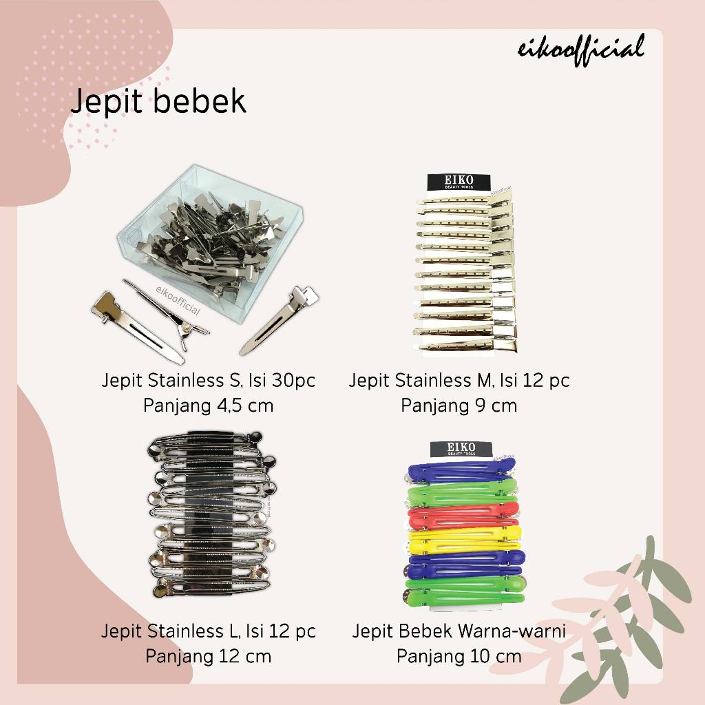 Jual Jepit Bebek Stainless Stainlis Jepitan Jepit Rambut Salon Barber ...