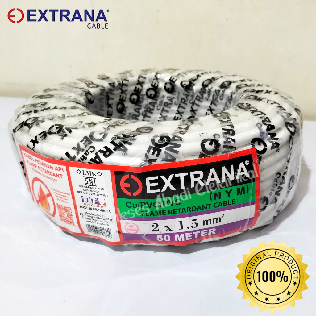 Jual Kabel Tunggal NYM 2 x 1.5 Extrana - Roll | Shopee Indonesia