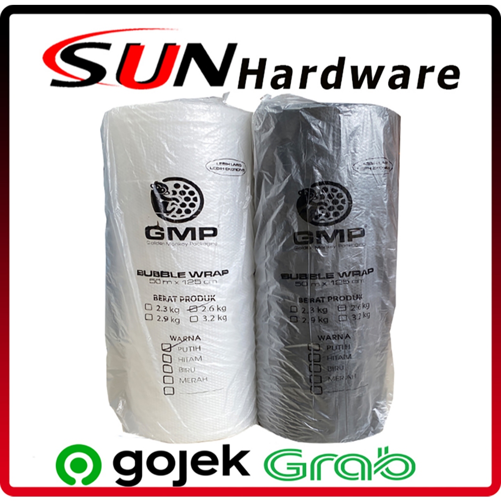 Jual Bubble Wrap Rol 50 M X 125 Cm 2.6 Kg Buble Hitam Putih Transparan ...