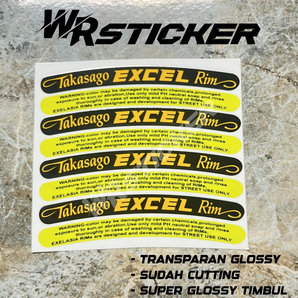 Jual Sticker Takasago Excel Rim Asia Print Stiker List Velg Takasago ...