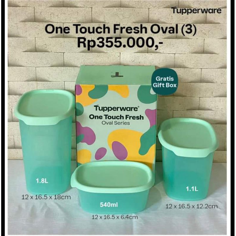 Jual one touch fresh oval tupperware | Shopee Indonesia