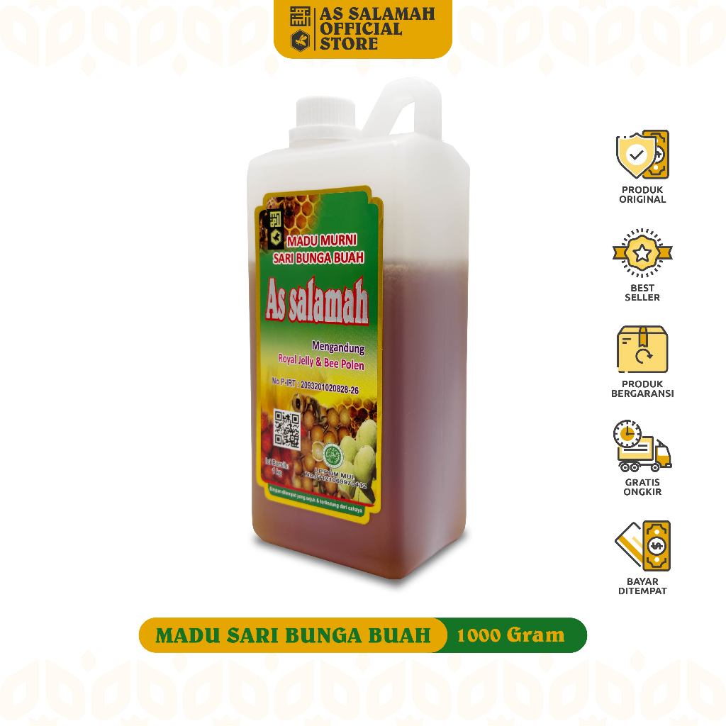 Jual As Salamah - Madu Sari Bunga Buah Nektar Randu 1000 Gram | Shopee ...