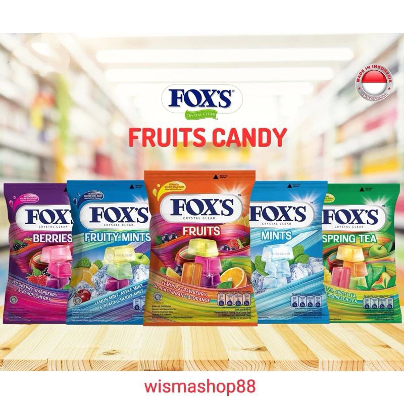 Jual PERMEN FOX'S 125 GRAM 1 DUS ISI 24 PAK / PERMEN MANIS / PERMEN ...