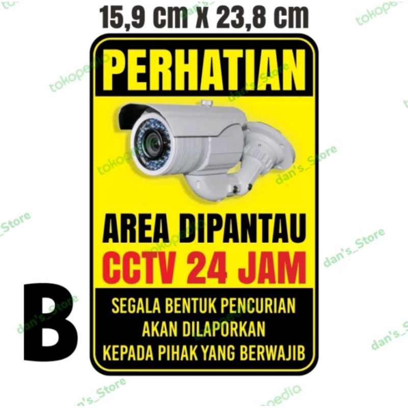 Jual Stiker Awas CCTV | Shopee Indonesia