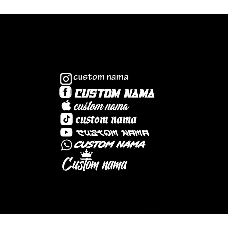 Jual stiker cutting custom nama logo suka suka viral kekinian | Shopee ...