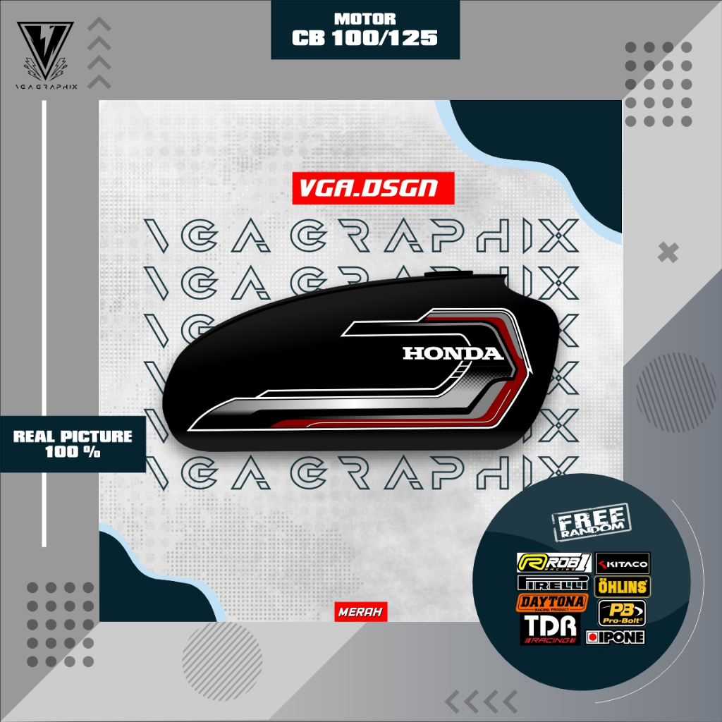 Jual STIKER TRANSPARAN STRIPING HONDA CB 125 100 STICKER CB GLATIK ...
