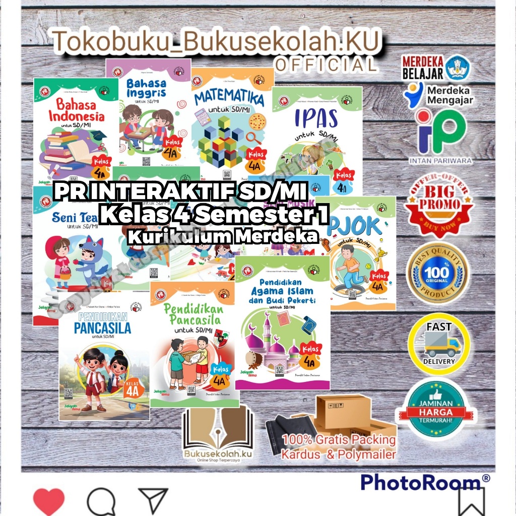 Jual diskon Buku PR INTERAKTIF KELAS 4 SD/MI semester 1 & 2 Kurikulum Merdeka Terbaru INTAN ...