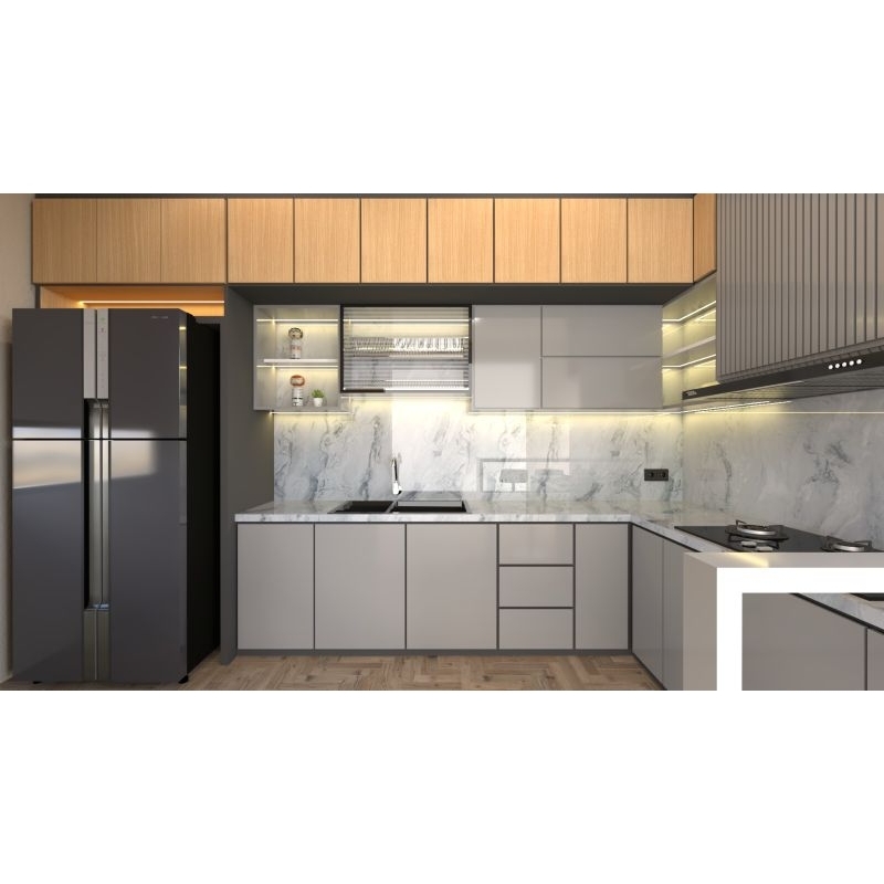 Jual cutsom kitchen set free pemasangan (harga/mtr) | Shopee Indonesia